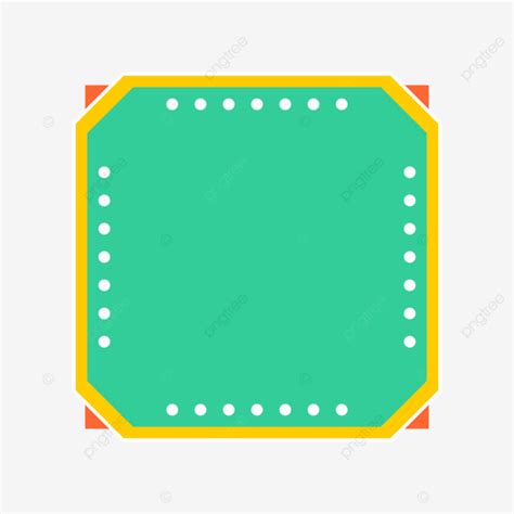 밝은 녹색 노란색 날카로운 모서리 사각형 모양 벡터 정사각형 모양 밝은 녹색 노란색 테두리 Png 일러스트 및 벡터 에 대한 무료 다운로드 Pngtree
