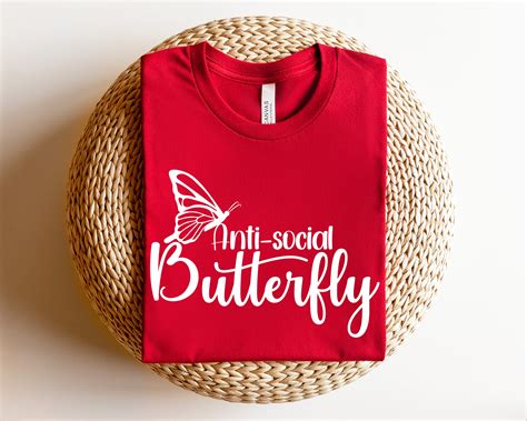Anti Social Butterfly Svg Anti Social Svg Introvert Clipart Etsy