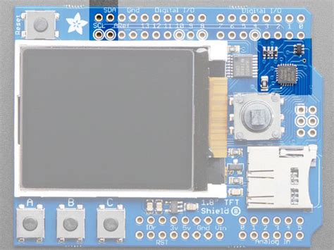 1 8 Tft Shield V2 1 8 Tft Display Breakout And Shield Adafruit