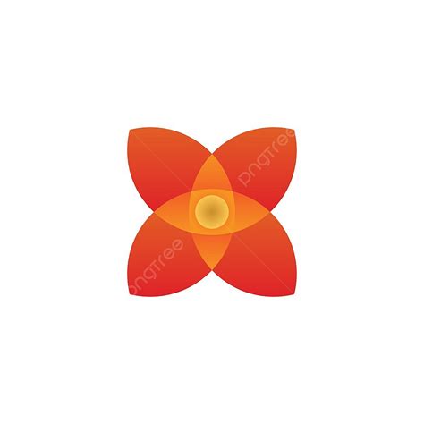 Elegant Flower In Red Gradient Color Vector Gradient Red Beauty Png And Vector With