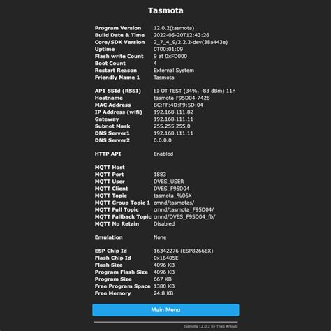 Tasmota ESP ESP Modul Mbit Pin Version IoT Powered By Androegg De
