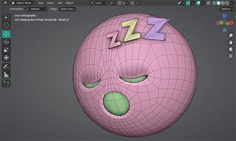 3d Model Sleeping Face Animated Emoji Vr Ar Low Poly Cgtrader