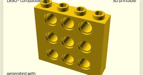 LEGO Technic Compatible Wall Brick STL Generator By MachineBlocks Download Free STL Model