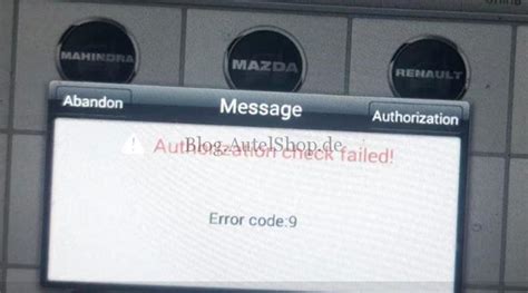 Fixed Autel Im608 Pro Authorization Check Failed Error Code9 Autelshopde Official Blog
