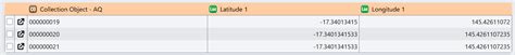 latitude and longitude not showing and being overwritten in specify 7