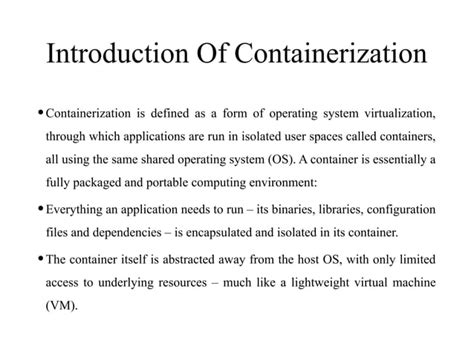 Containerization Introduction To Contain PPT