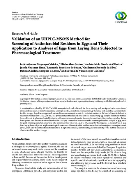 pdf validation of an uhplc ms ms method for screening of