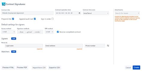 Warsaw Dynamics Managing Contracts In Jira Without Using Confluence