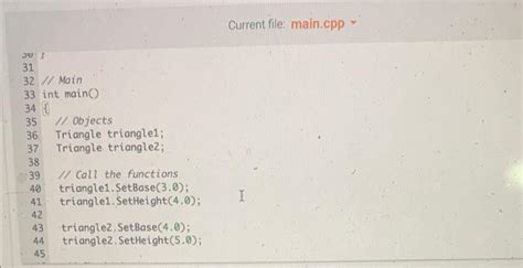 Solved 716 Lab Triangle Area Comparison Classes Given