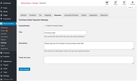 Woocommerce Purchase Order Gateway Woocommerce