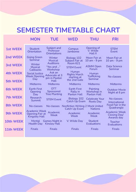 How To Make Cl Time Table Chart Infoupdate Org