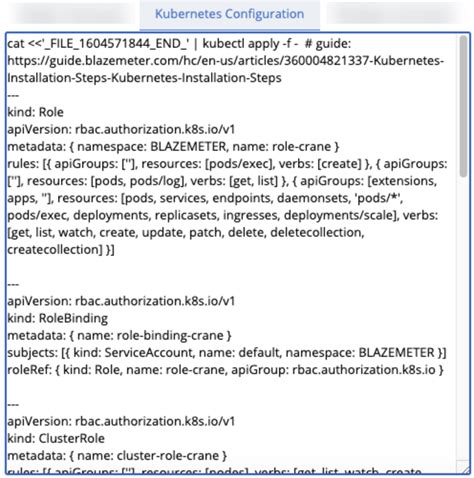 Installing A Blazemeter Agent For Kubernetes