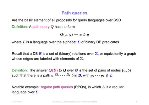 View Based Query Processing In Semistructured Data Ppt