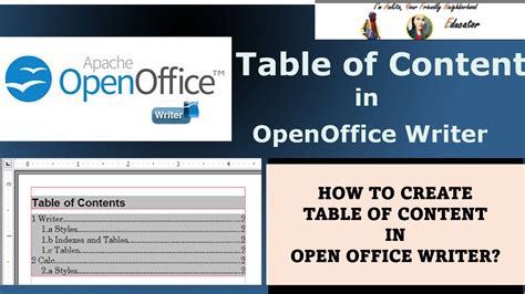 How To Edit Openoffice Table Of Contents At Douglas Byrd Blog