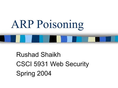Arp Poisoning Attacks Ppt
