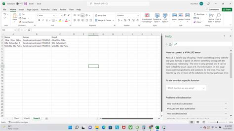 Formula Excel Untuk Data Text Beserta Contohnya