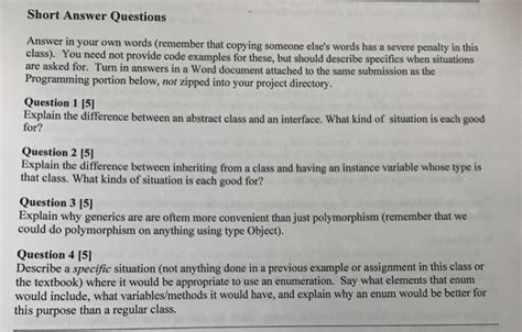 solved short answer questions answer in your own words