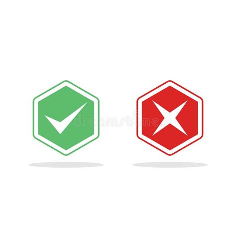 Check And Wrong Marks Tick And Cross Marks Accepted Rejected Approved Disapproved Yes No