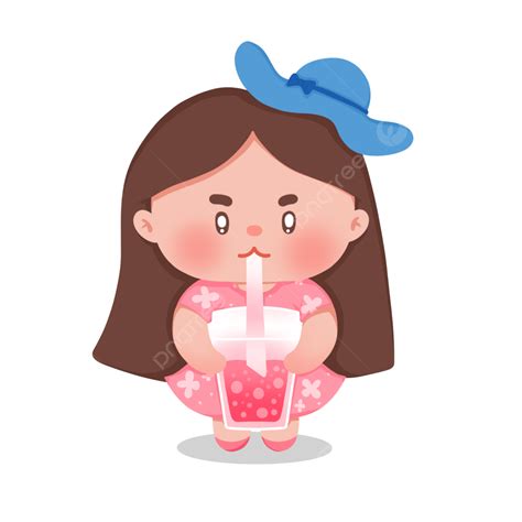 Hình ảnh Cô Gái Uống Trà Sữa Cầm Cốc Png Uống Trà Sữa Uống Ôm Ly