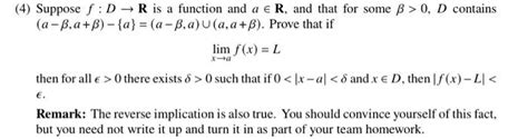 solved 4 suppose f d→r is a function and a∈r and that for