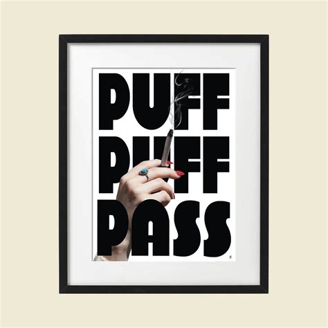Puff Puff Pass Wall Art Retro ️ish
