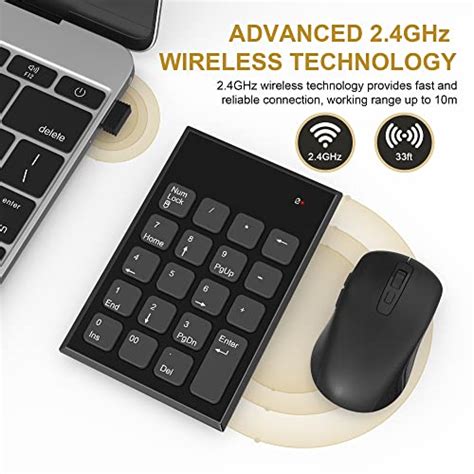 Wireless Numeric Keypad And Mouse Combo 2 4 GHz Numeric Keypad Numpad 19 Keys 3 Adjustable DPI