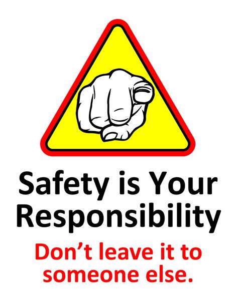 Free Safety Graphic To Remind Workers To Take Responsibility For Safety