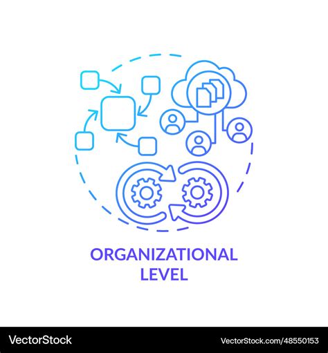 Blue Linear Gradient Icon Organizational Level Vector Image