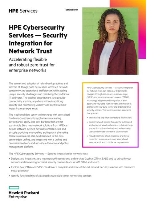 Hpe Cybersecurity Services Security Integration For Network Trust