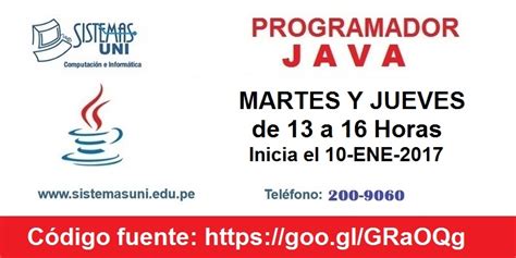 Sistemasuni Programador Java