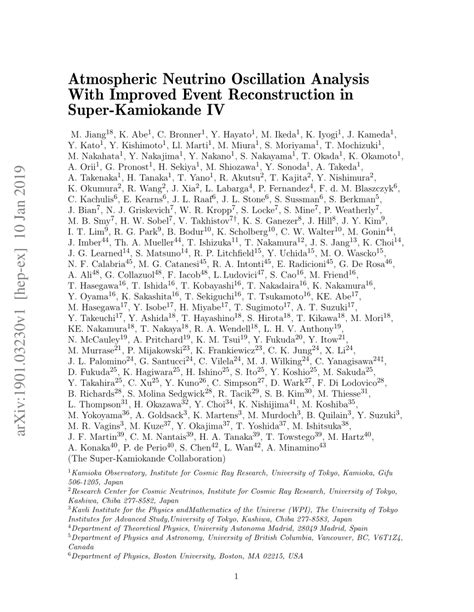 Pdf Atmospheric Neutrino Oscillation Analysis With Improved Event Reconstruction In Super