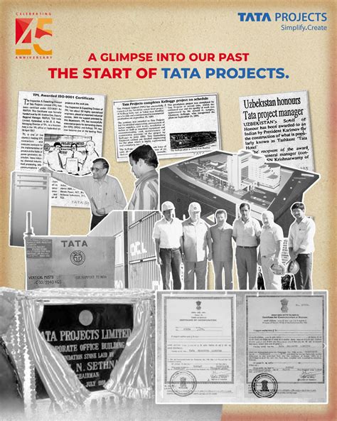 Tata Projects Limited A Look Back At The Early Days Of Tata Projects