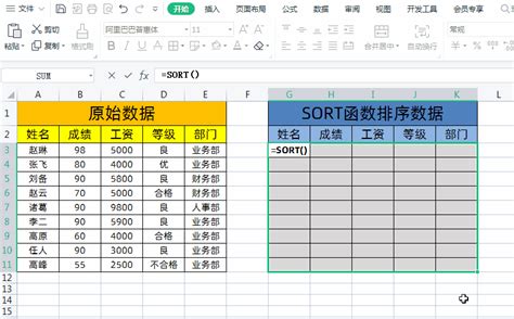 让excel表格数据自动排序,一个sort函数公式轻松搞定! 正数办公 让excel表格数据自动排序,一个sort函数公式轻松搞定! 正数办公