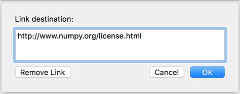 swift is nstextview missing an insert link functionality stack