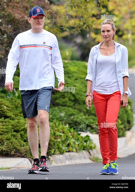 Conan Obrien And Liza Obrien Conan Obrien Sporting A Boston Red Sox