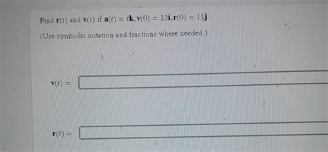 Solved Find R T And V T If Chegg Com