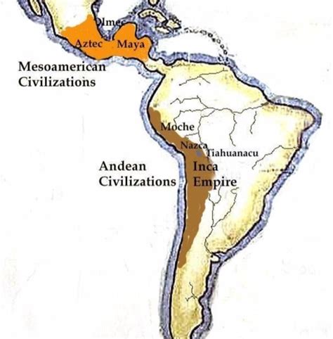 Aztec Inca Maya Map