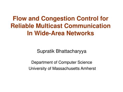 Ppt Flow And Congestion Control For Reliable Multicast Communication