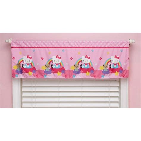 Hello Kitty Window Valance With Rod Pocket Top Hello Kitty Rooms Hello Kitty