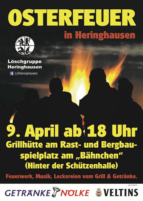 Osterfeuer 2023 Dorfgemeinschaft Heringhausen E V