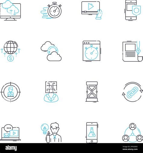 Instruction Linear Icons Set Teaching Guide Training Education