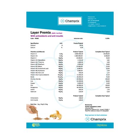 Layer Premix Haychem Bangladesh Limited