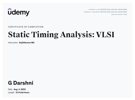 Darshni Ganesan On Linkedin Successfully Completed Course On Static