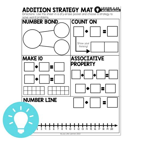 Lucky To Learn Math 1st Grade Lesson 220 Word Problems Mini