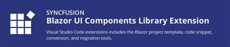 Blazor VSCode Extensions Syncfusion Visual Studio Marketplace