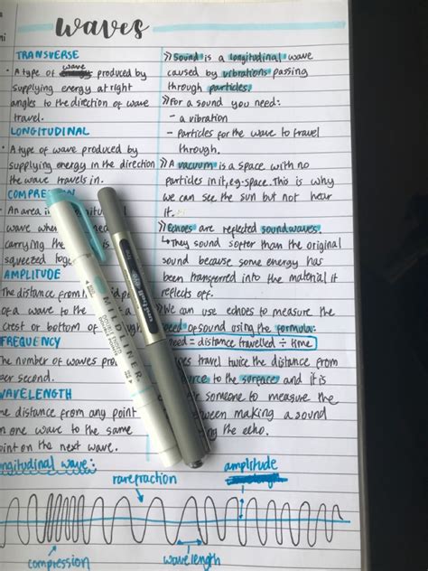 Gcse Physics Revision Notes Waves Aesthetic Artofit