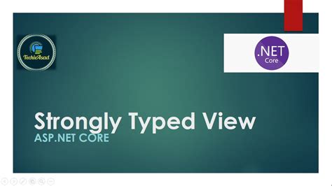 35 Strongly Typed View In Aspnet Core Mvc Youtube