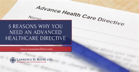 5 Reasons Why You Need An Advanced Healthcare Directive