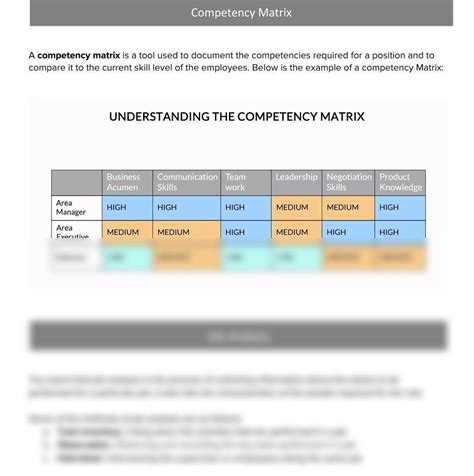 SOLUTION Competency Matrix Studypool
