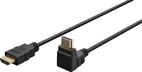Goobay High Speed Hdmi Cable With Ethernet And Angled Connector 4k60h